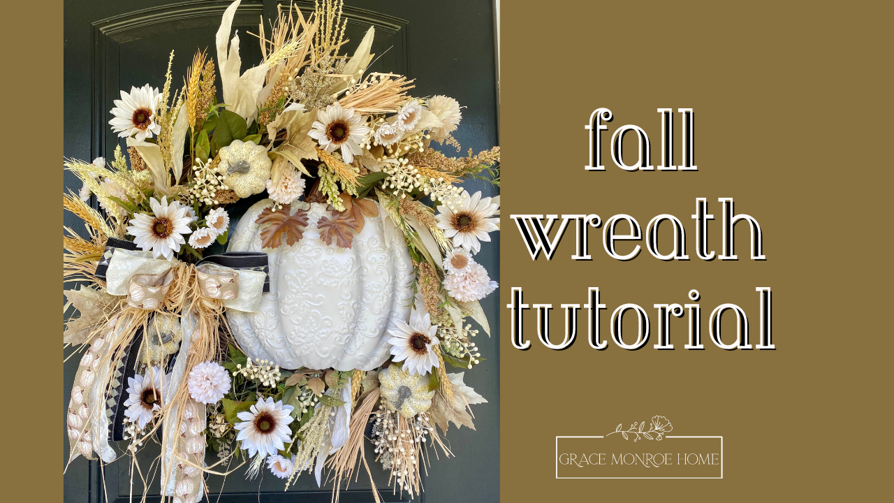 How To Make a Fall Pumpkin Wreath | Grace Monroe Home