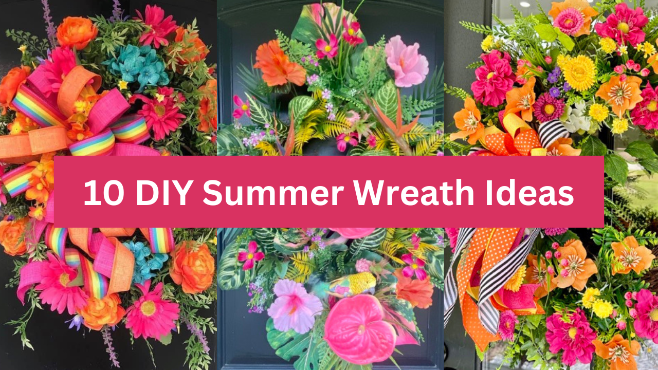 10 DIY SUMMER WREATHS TO DECORATE YOUR FRONT DOOR | Grace Monroe Home
