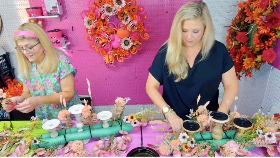 How to Create a Beautiful Fall Centerpiece Using a Pool Noodle | Grace ...