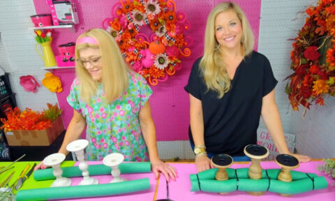 How to Create a Beautiful Fall Centerpiece Using a Pool Noodle | Grace ...
